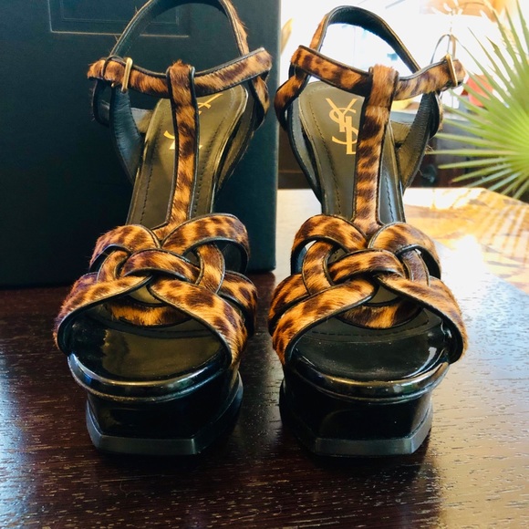 Yves Saint Laurent | Shoes | Ysl Leopard Print Calf Hair Tribute ...